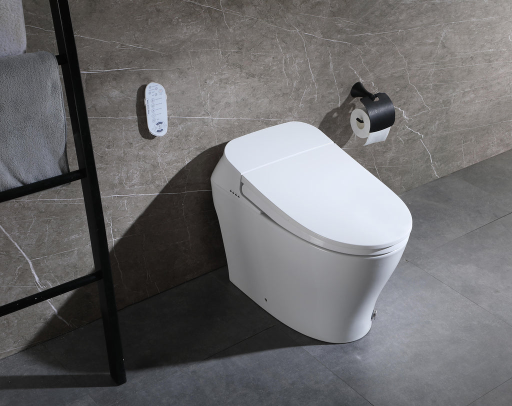 Kano Smart Elongated Toilet 27 X15 X 20 In Ivory White | Elegant Kano ...